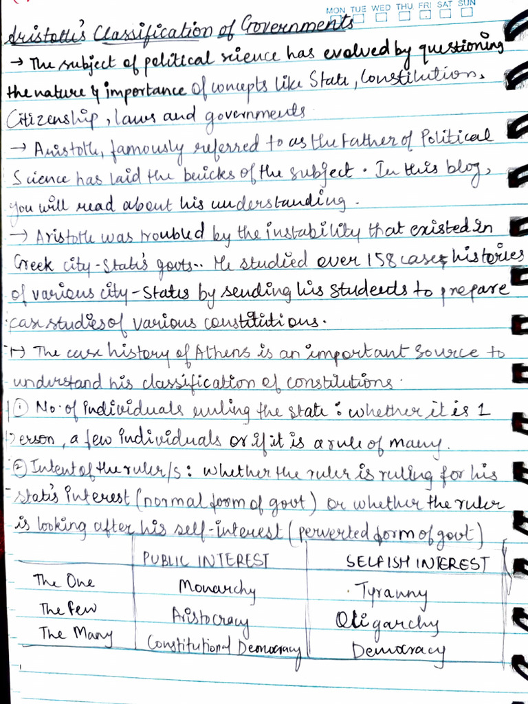 Aristotles Classification of Govt | PDF