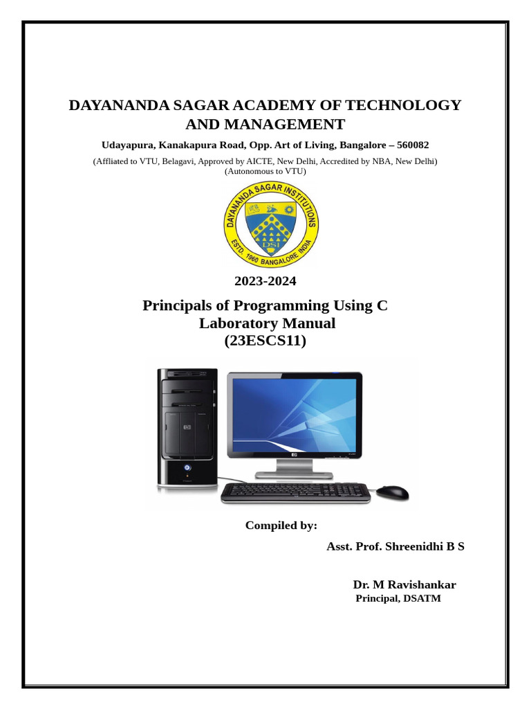 23escs11 Lab Mannual | PDF | Quadratic Equation | String (Computer Science)