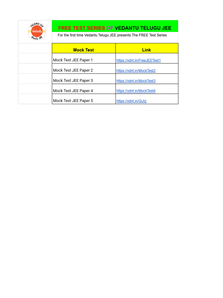 FREE Test Book | PDF