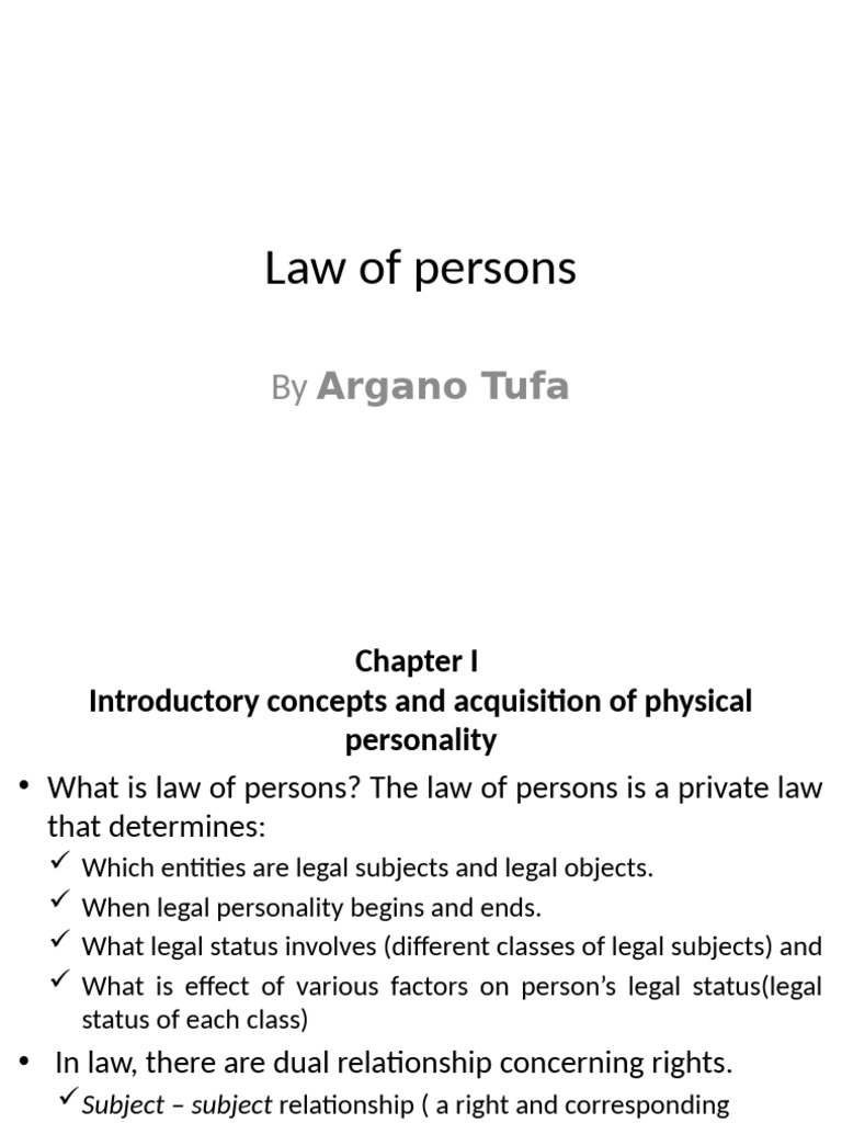 Law of Persons-@Rgano | PDF | Legal Guardian | Domicile (Law)