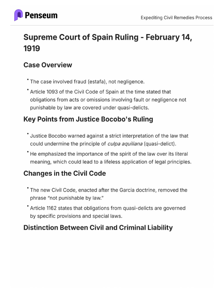 Expediting Civil Remedies Process 7 | PDF
