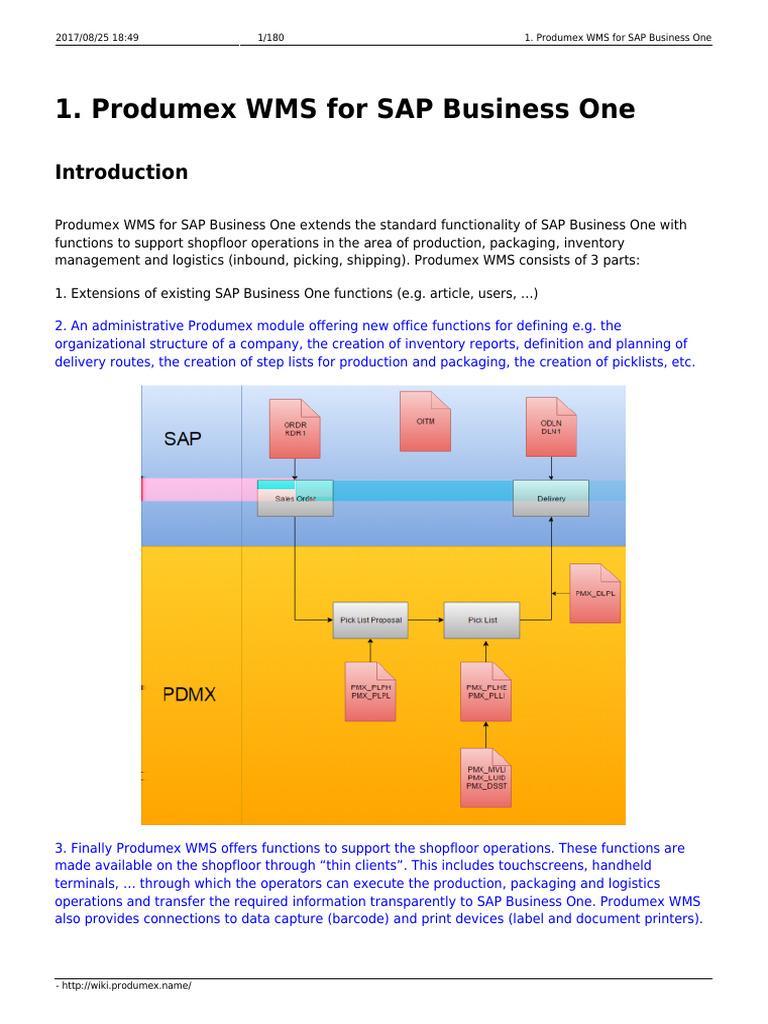 1. Produmex WMS for SAP Business One | PDF | Barcode | Computing