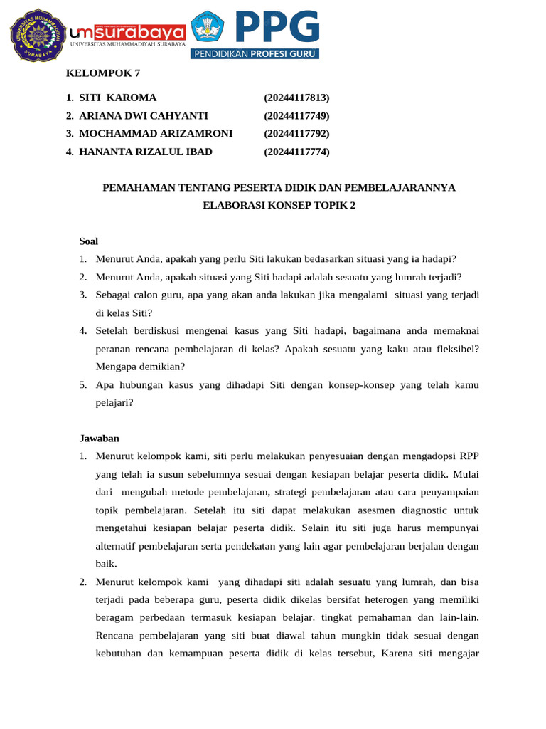 ELABORASI TOPIK 2 KEL 7 PPP (1) | PDF