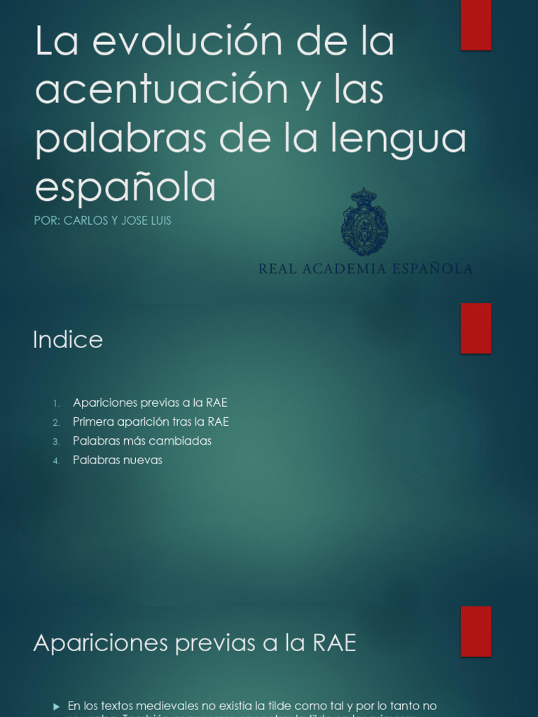 La Evolución de La Acentuación y Las Palabras de La Lengua Española | PDF