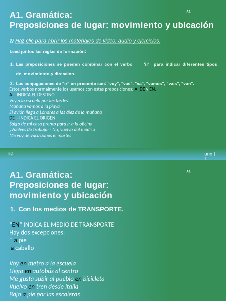 Ejercicios de Preposiciones y Verbos | PDF | Madrid