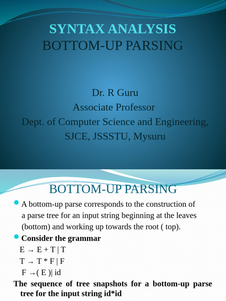 Bottom-Up Parsing Techniques | PDF | Parsing | Formalism (Deductive)