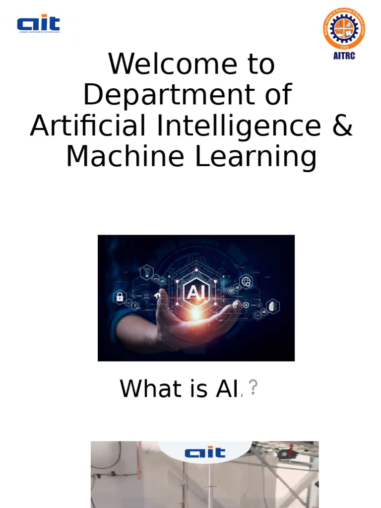 Welcome To Department of Artificial Intelligence & Machine Learning | PDF