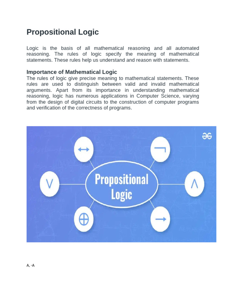 Propositional-Logic-Lesson-Arniaz-Regular-class | PDF | Logic | If And ...