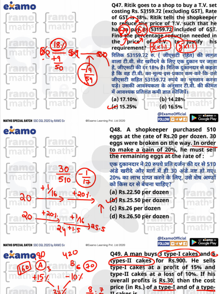 Profit & Loss - 9 Class Notes PDF | PDF