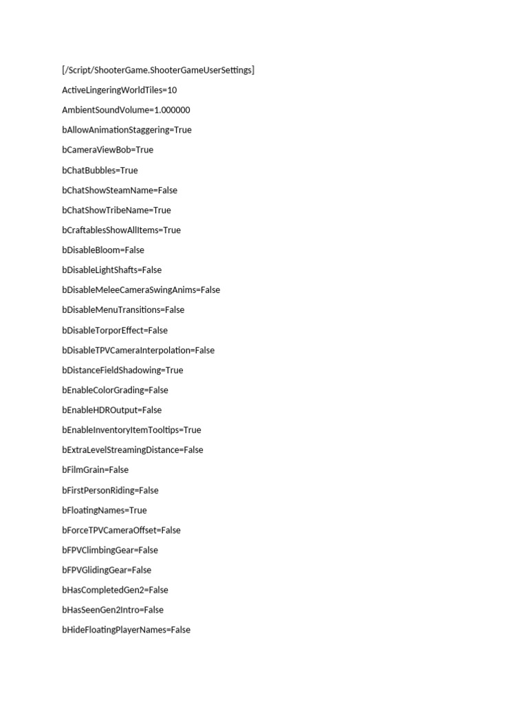 Shooter Game User Settings Configurations | PDF