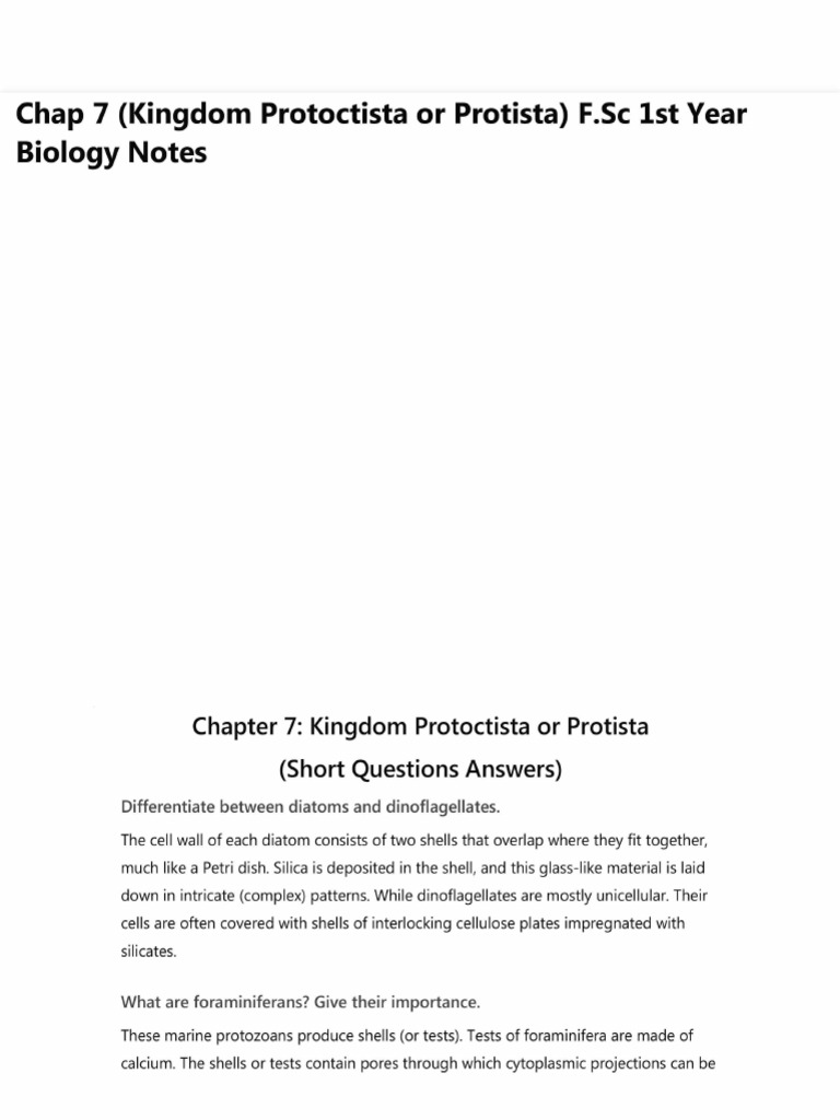 Chapter 7 Biology Notes 11th Class Short | PDF