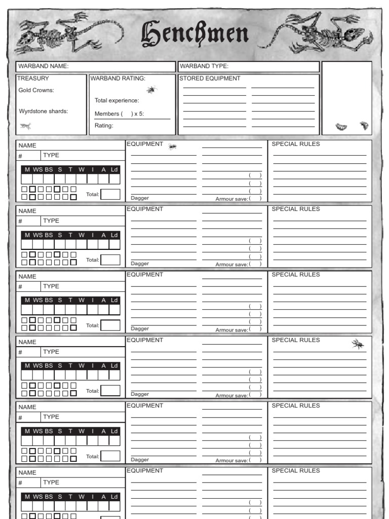 Mordheim Roster 4 | PDF
