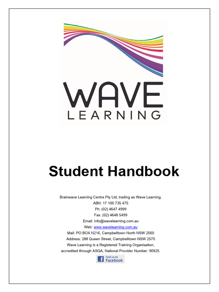 Wave Learning Student Handbook Overview | PDF | Educational Assessment ...