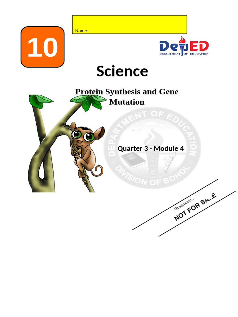 Protein Synthesis and Gene Mutation Guide | PDF | Translation (Biology ...