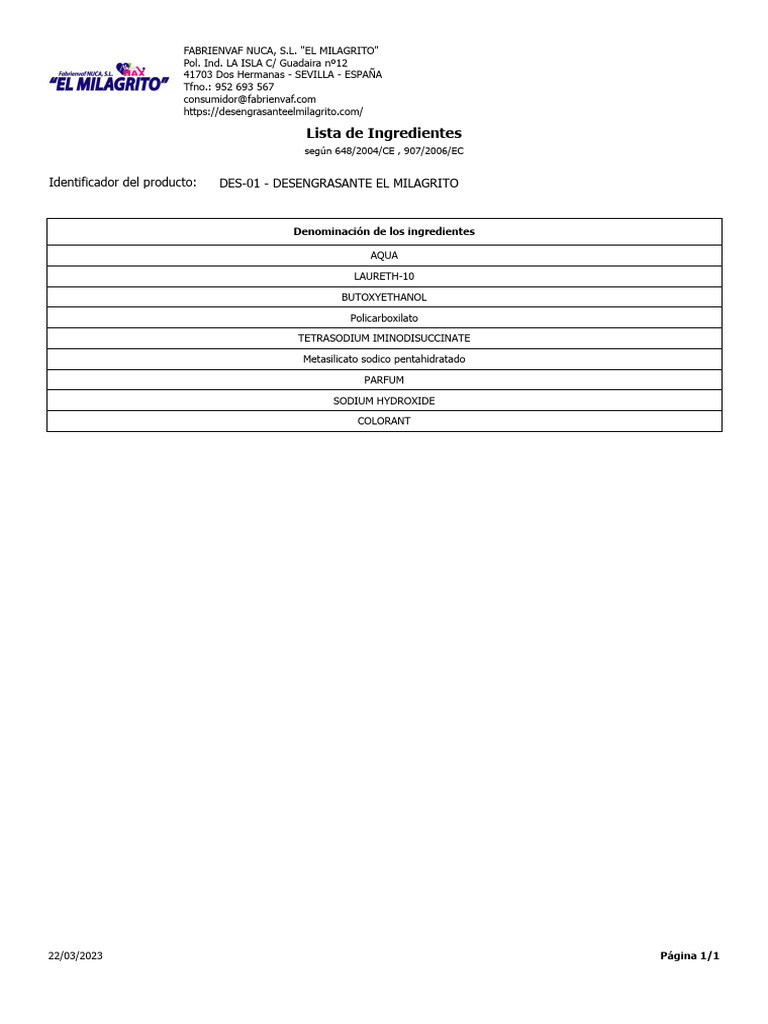 Ldi Desengrasanteelmilagrito v7 | PDF