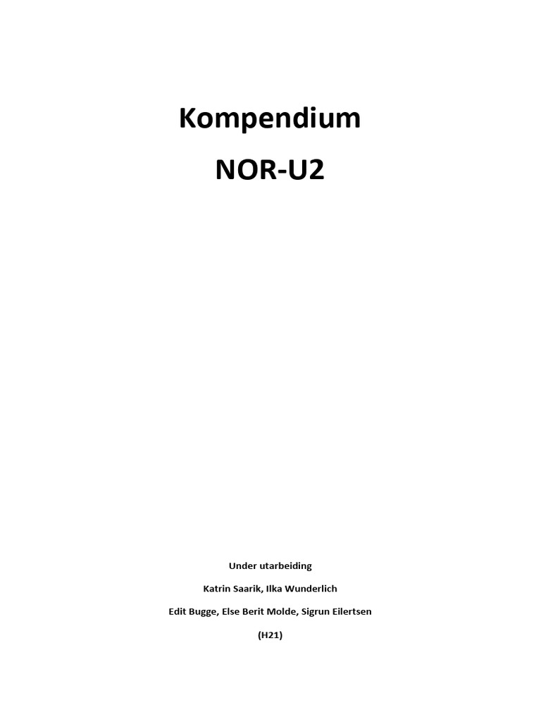 Kompendium Trinn 2 H21 | PDF
