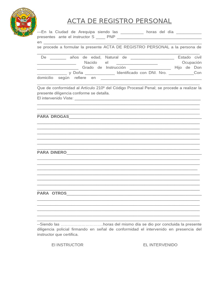 NUEVAS ACTAS DE PNP | PDF | Abogado | Crímenes