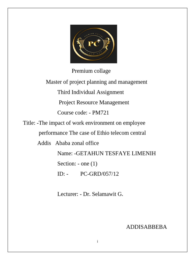 Impact of Work Environment on Performance | PDF | Employment | Job ...