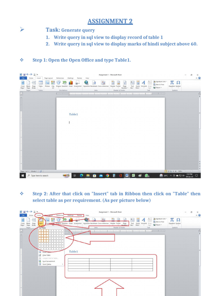 Assignment Task: Generate query | PDF Assignment Task: Generate query | PDF