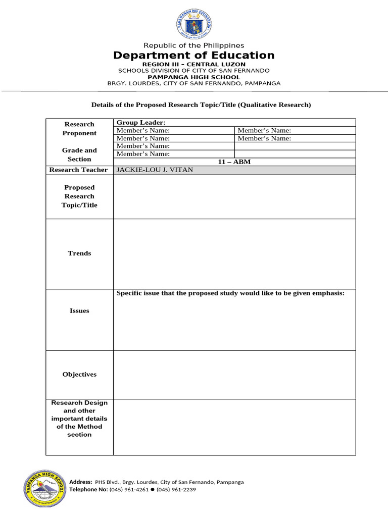 Tioc Template Blank Updated | PDF