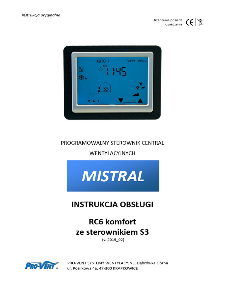 Instrukcja Obslugi Rc6 Komfort | PDF