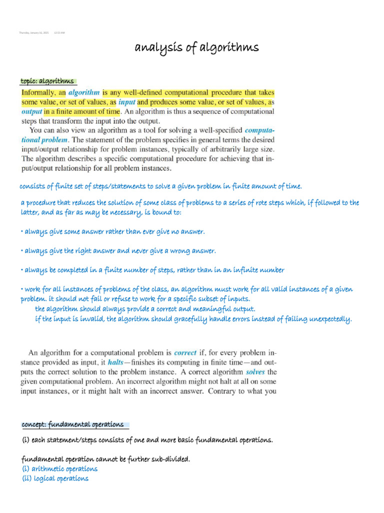 Chapter - 1 (Analysis of Algorithms) (Not Completed) | PDF | Pointer (Computer Programming ...