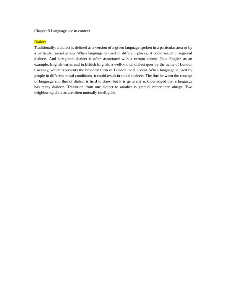 Chapter 5 Language Use In Context Pdf