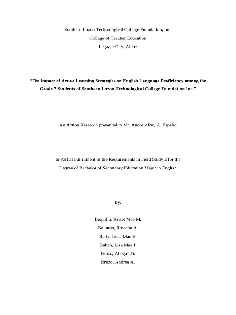 Action-Research FINAL | PDF | Qualitative Research | Learning Styles