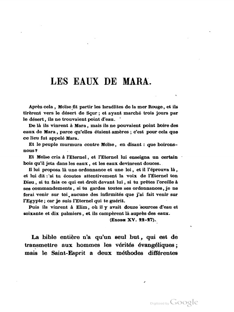 Signification des Eaux de Mara dans la Bible | PDF | Dieu | Jésus