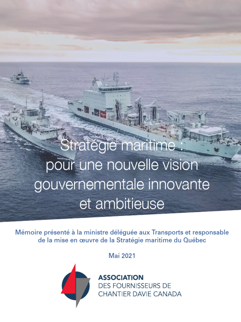 Mémoire Maritime AFCDC Version Finale 24 Mai 2021 | PDF | Québec | Canada
