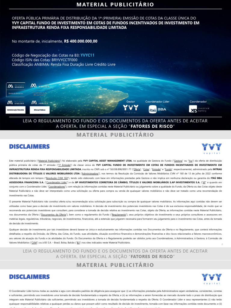 MP-YvY-CAPITAL-vf PAULO GUEDES | PDF | Investimentos | Avaliação de risco