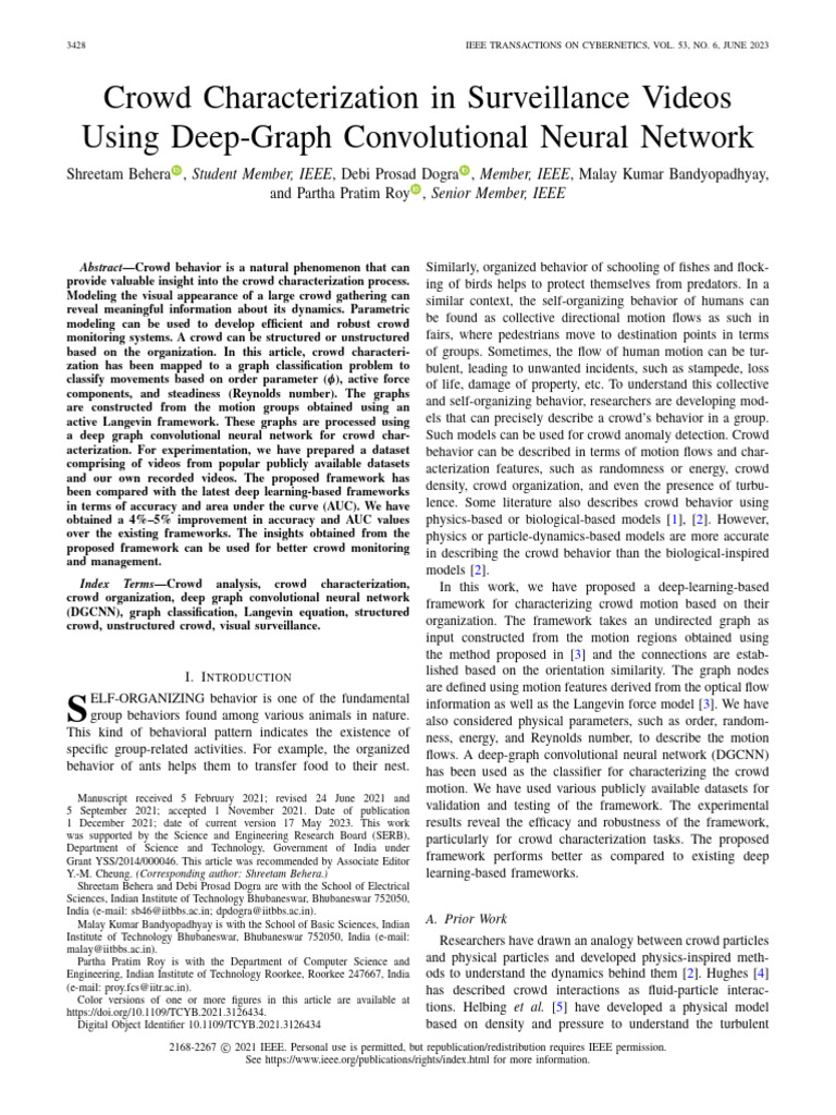 Crowd Characterization in Surveillance Videos Using Deep-Graph Convolutional Neural Network ...
