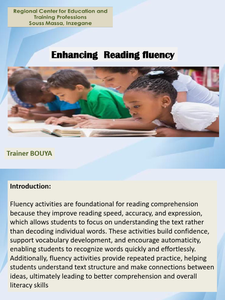 Enhancing Reading Fluency | PDF | Reading Comprehension | Learning