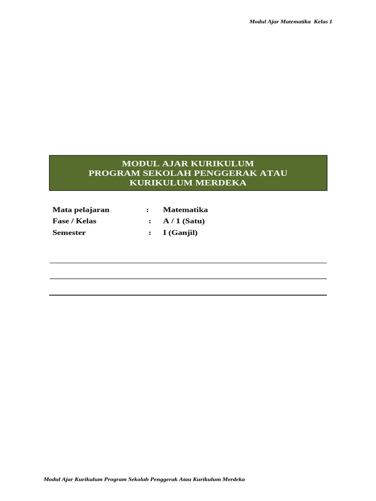 MA Matematika K1 BAB 1 | PDF