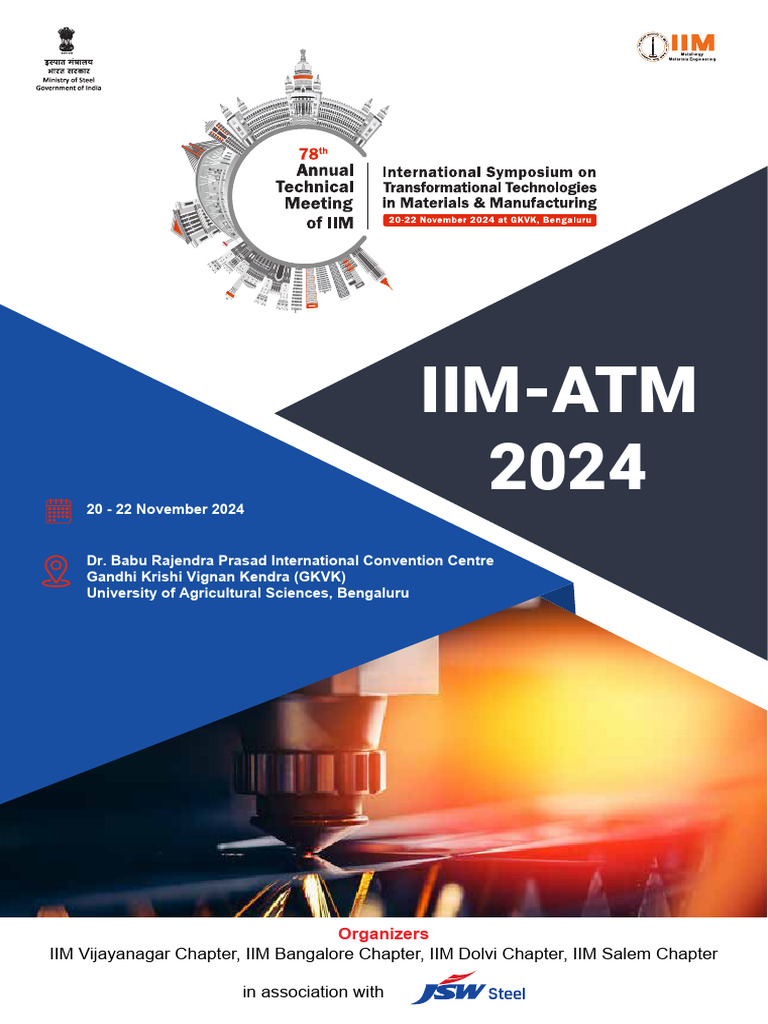 Brochure - IIM-ATM 2024 (1) | PDF | Metallurgy | Bangalore