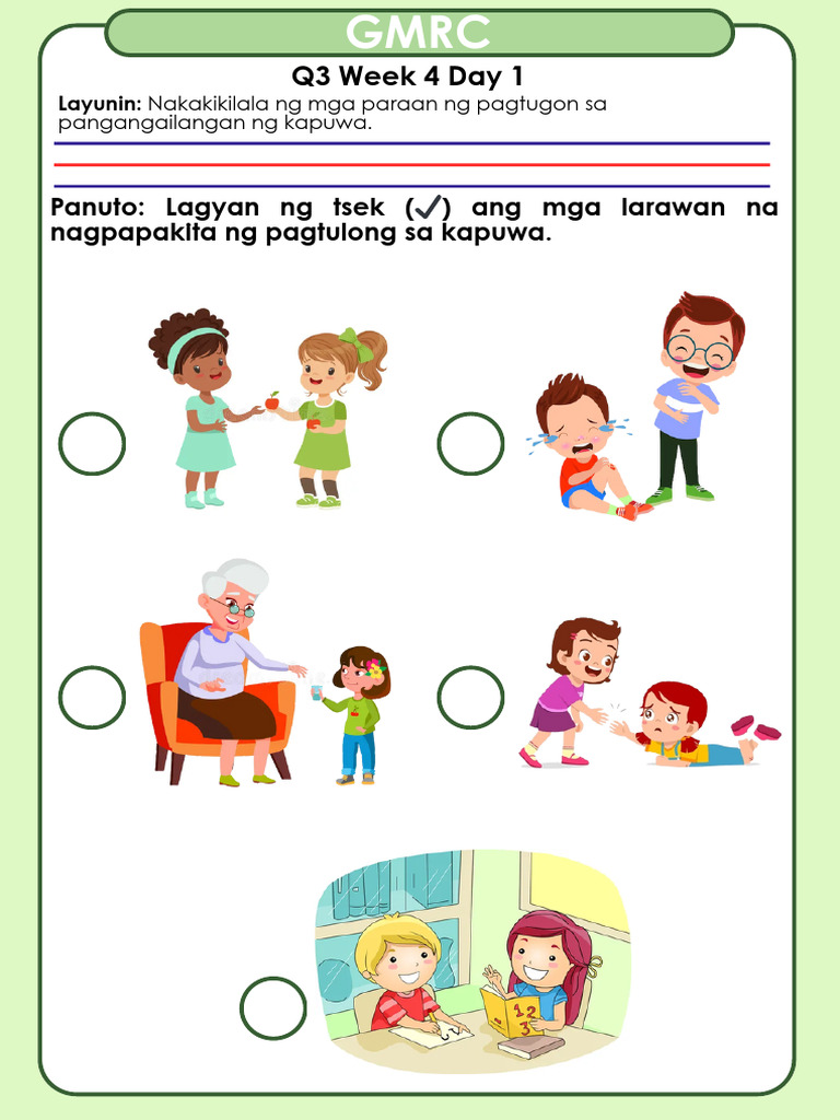 Q3 GMRC WORKSHEET Week 4 | PDF
