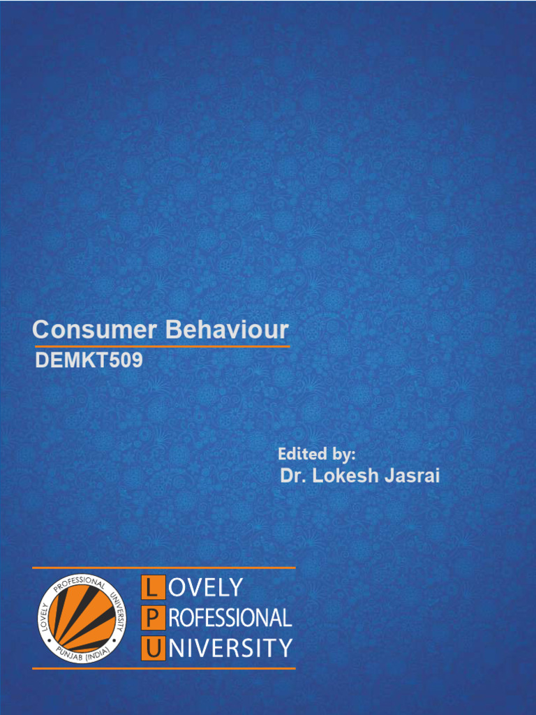 8579 Demkt509 Consumer Behaviour | PDF | Consumer Behaviour | Behavior