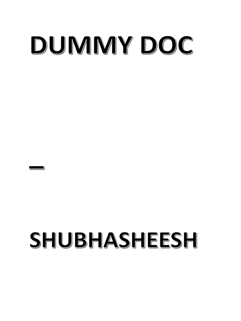 Dummy Doc | PDF