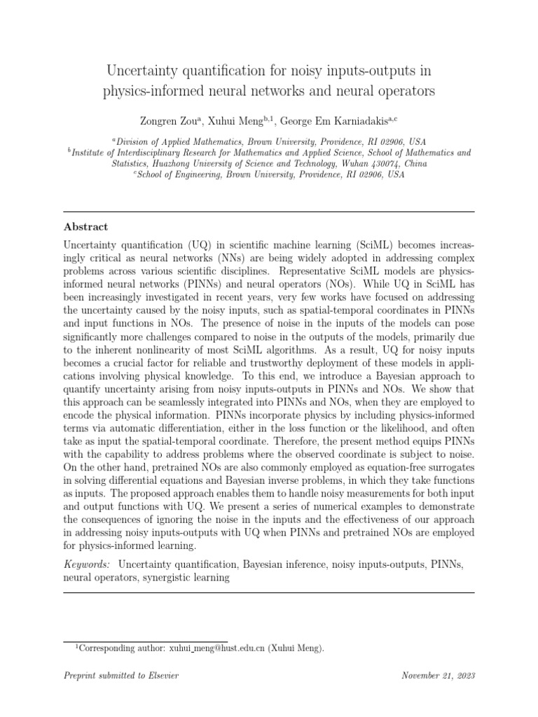 Uncertanity Quantification | PDF | Machine Learning | Partial Differential Equation