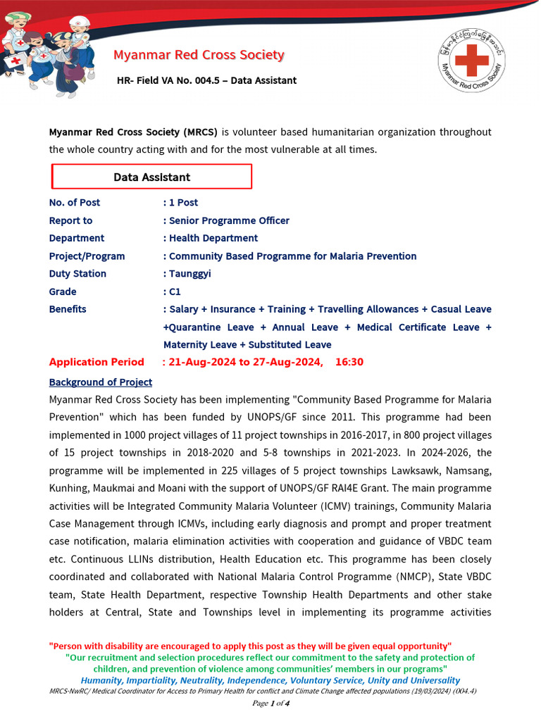 95.004.5 MRCS VA For Data Assistant 1 TGI | PDF