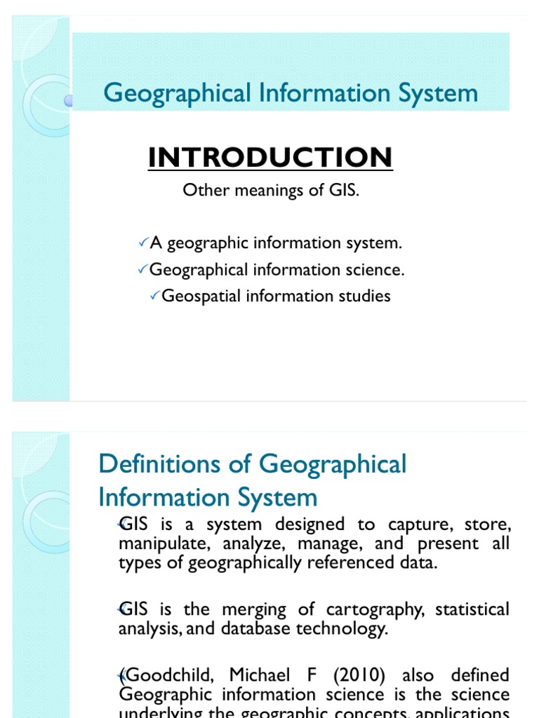 Geographical Information System | PDF