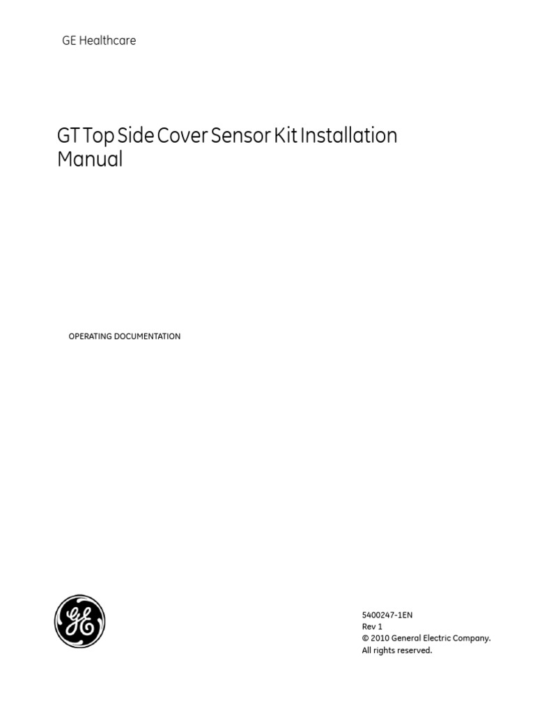GT Top Side Cover Sensor Kit Installation Manual_IM_5400247-1EN_1 | PDF