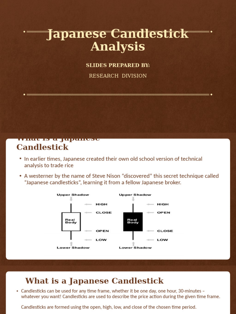 Japanese Candle Stick Analysis | PDF | Market Trend | Technical Analysis