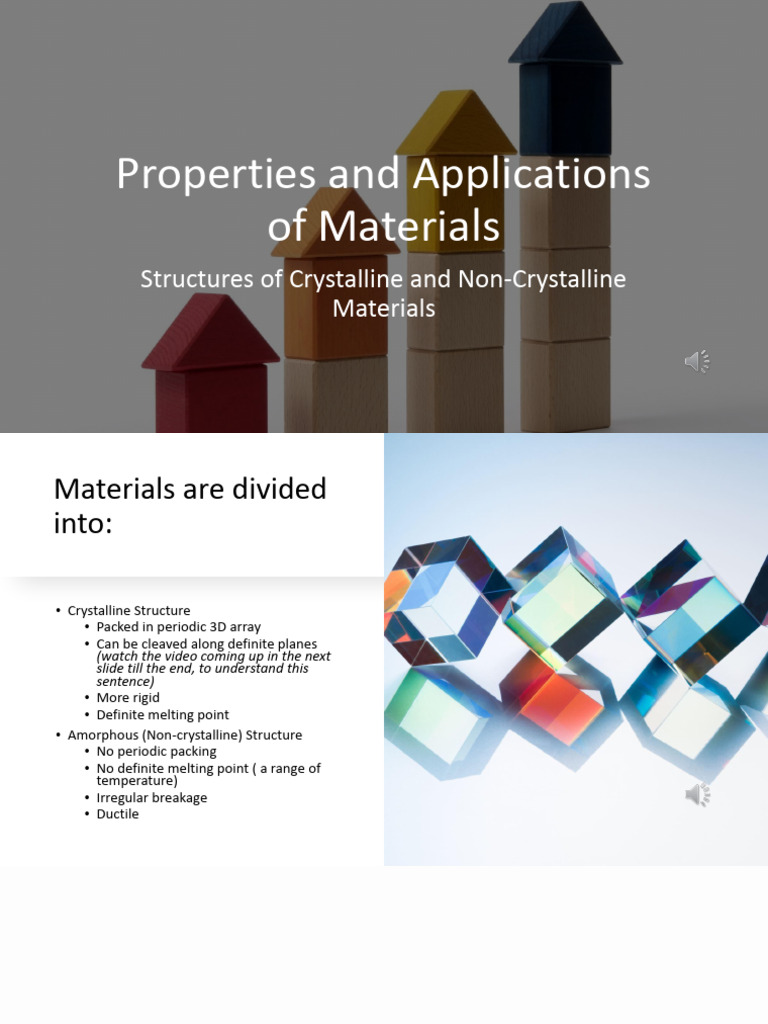 Structures of Crystalline and Non-Crystalline Materials - Lecture 3 ...