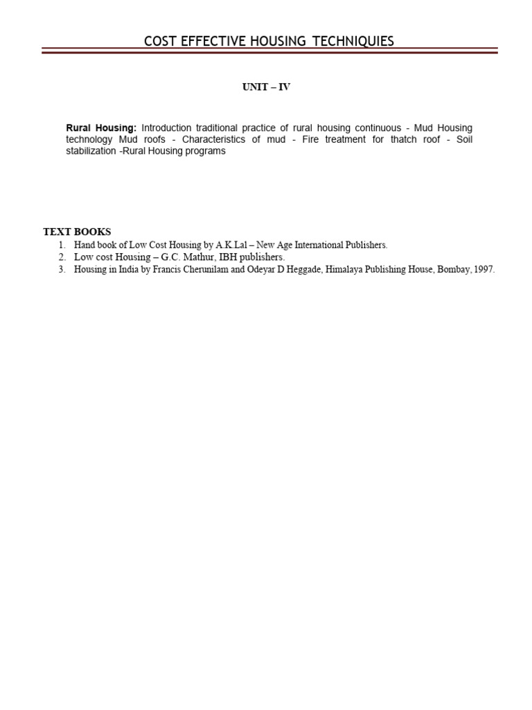 Ceht - Unit - IV | PDF | Mortar (Masonry) | Mud