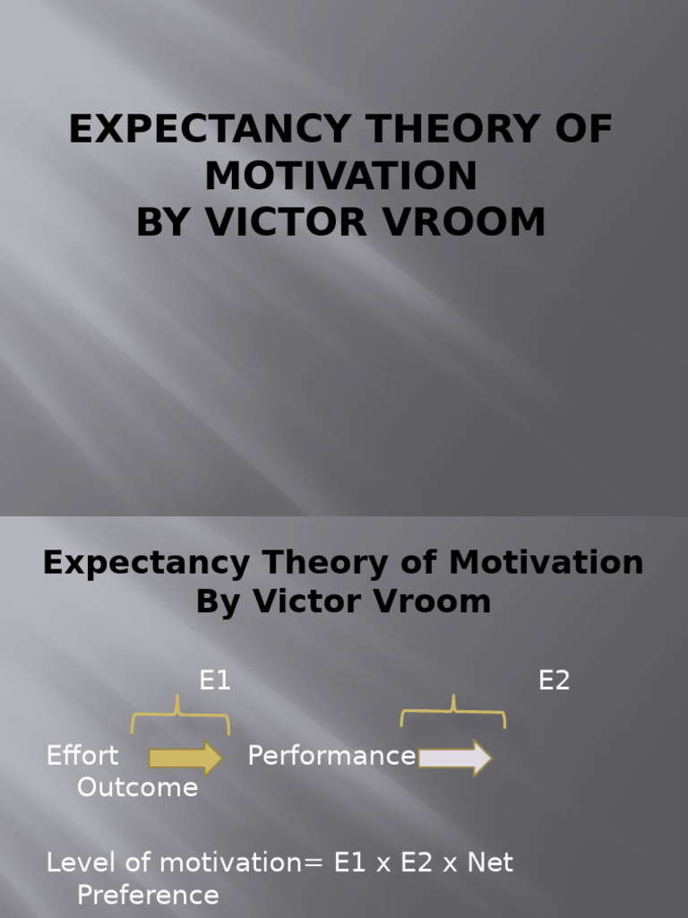 Vroom's Expectancy Theory Explained | PDF | Motivational | Motivation