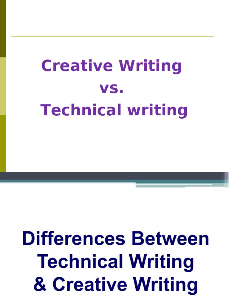 Technical Vs Creative Writing | PDF