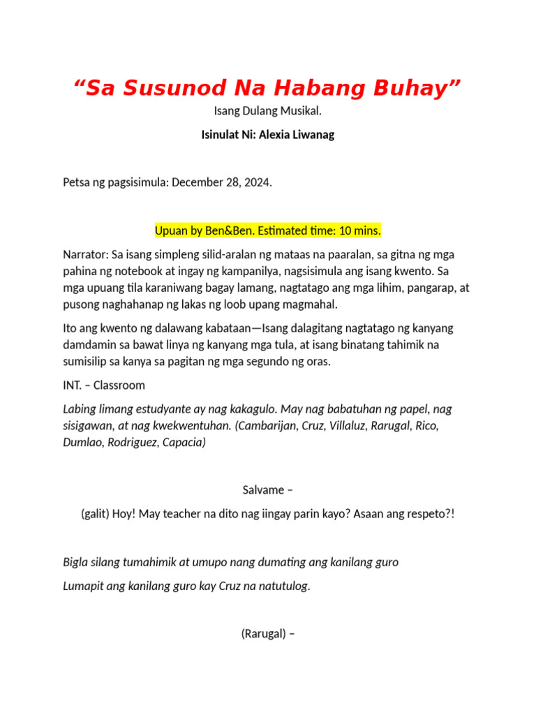 Sa Susunod Na Habang Buhay | PDF