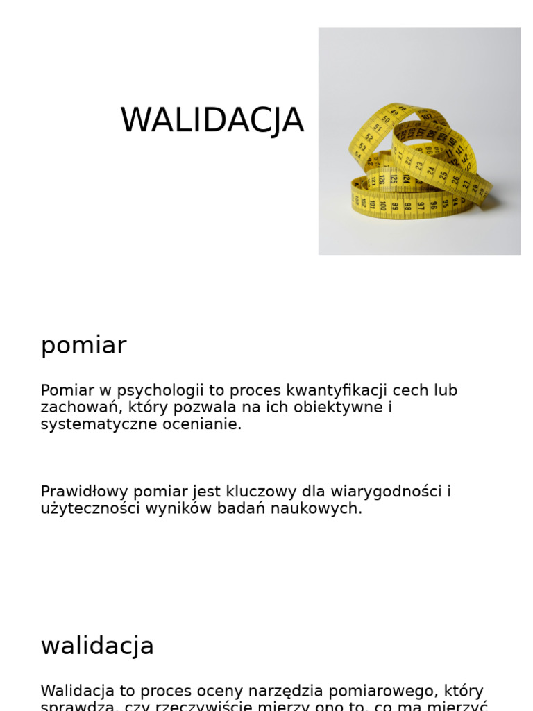 WALIDACJA - Co To Jest - NBJ | PDF