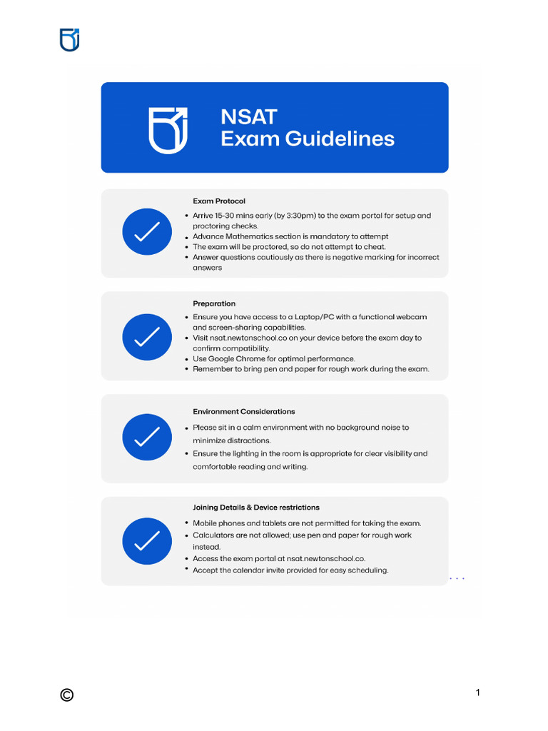 NSAT Mock Test 2025 Solutions | PDF | Matrix (Mathematics) | Determinant